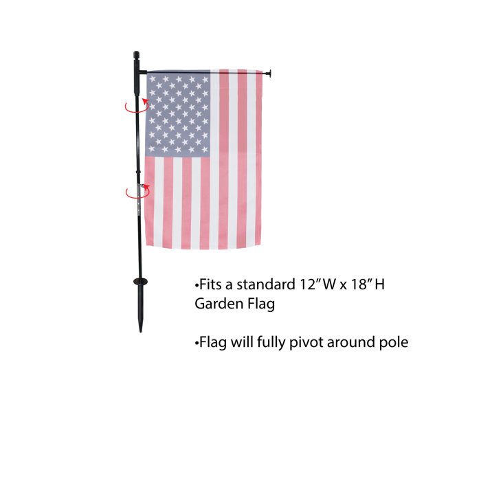Arlmont And Co Pivoting Low Profile Garden Flag Pole Wayfair